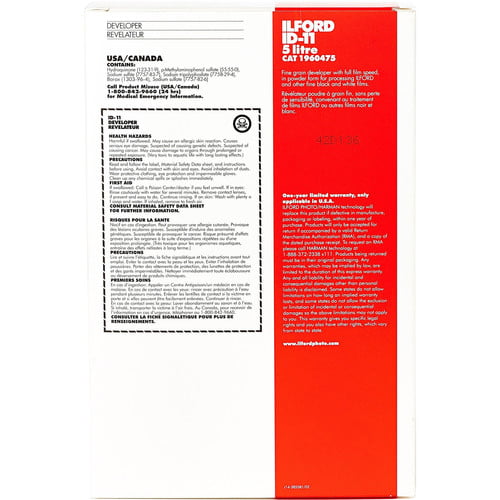 Ilford Ilfostop Stop Bath with Indicator 500ml - Black & White ...